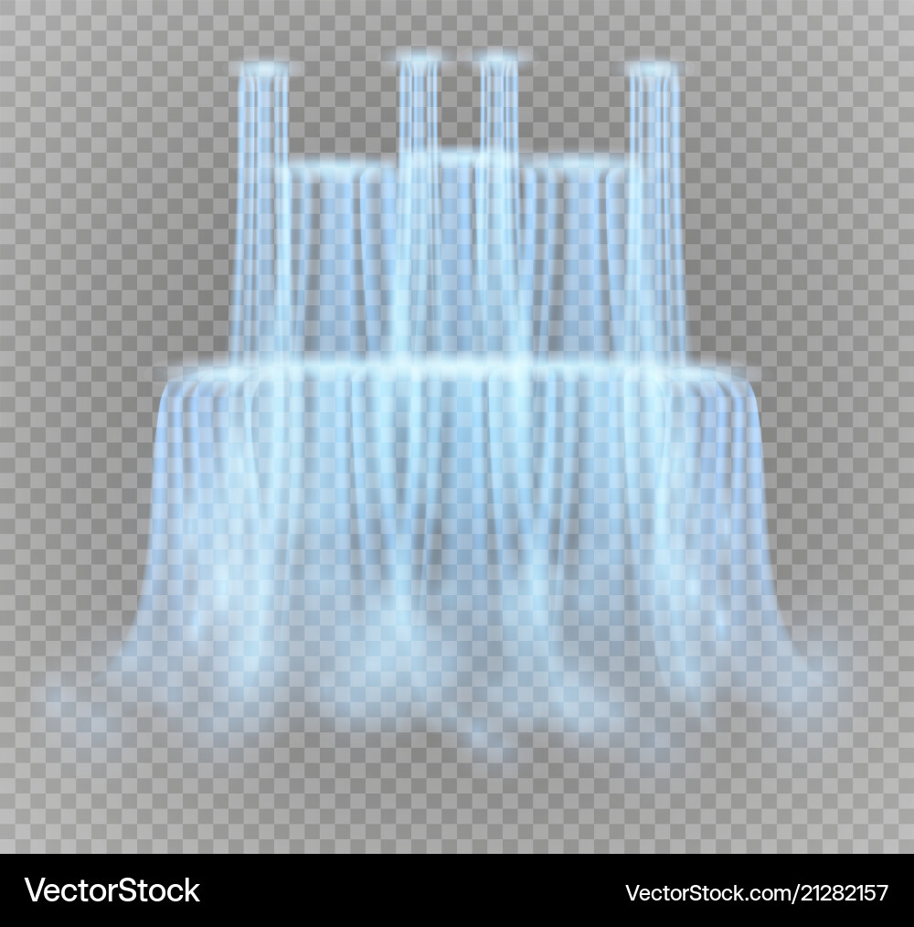 Transparent Waterfall Stream Royalty Free Vector Image