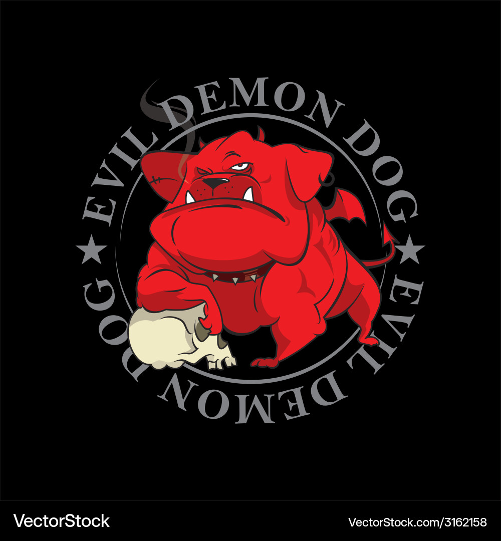 Devil dog mascot Royalty Free Vector Image - VectorStock