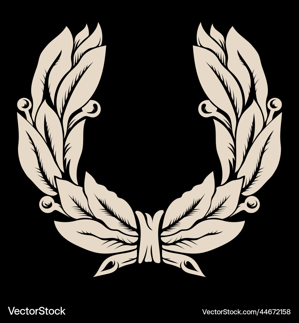 Laurel wreath vintage greek Royalty Free Vector Image