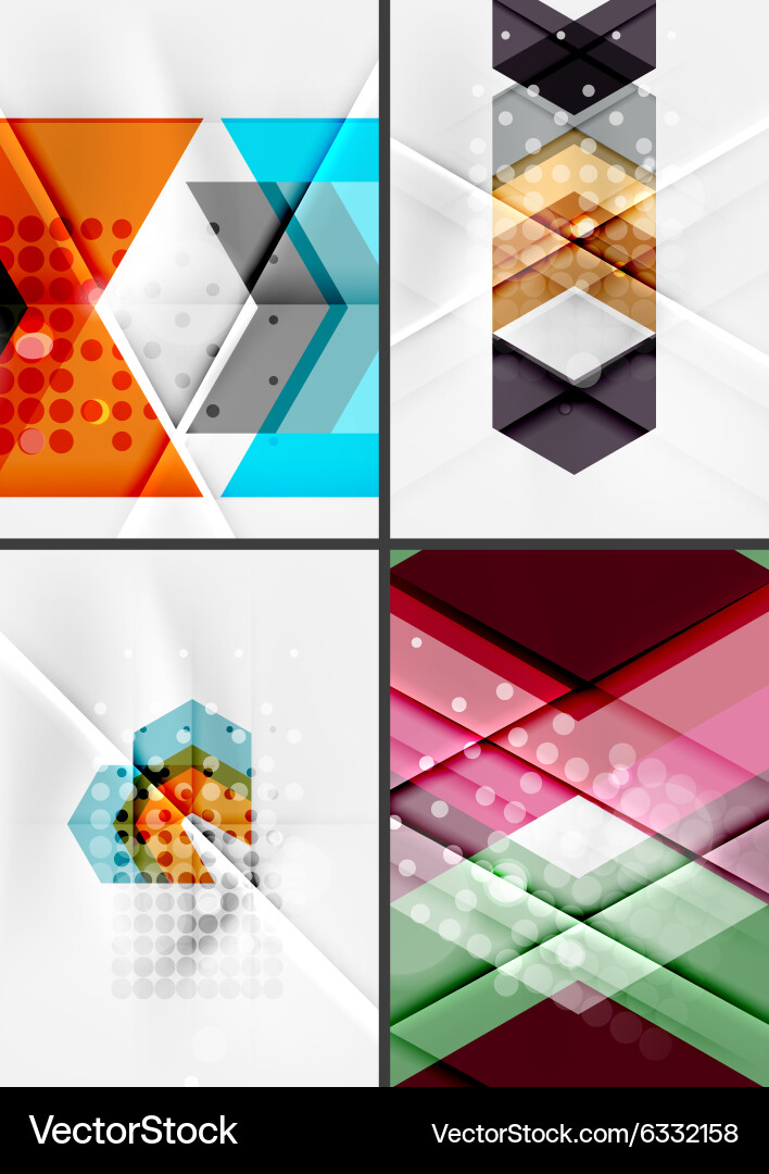 Set of angle and straight lines design abstract Vector Image
