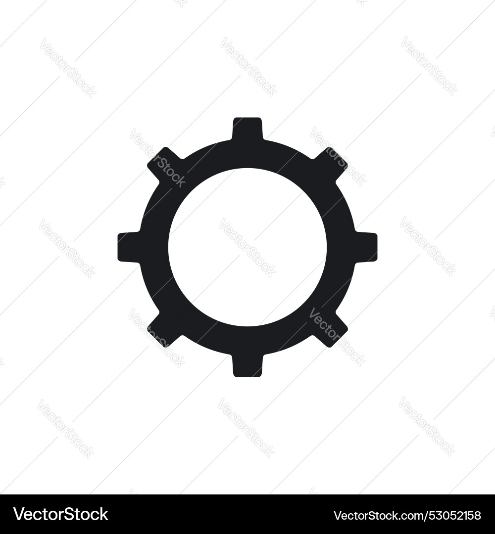Settings icon set mechanism cog wheel symbol Vector Image