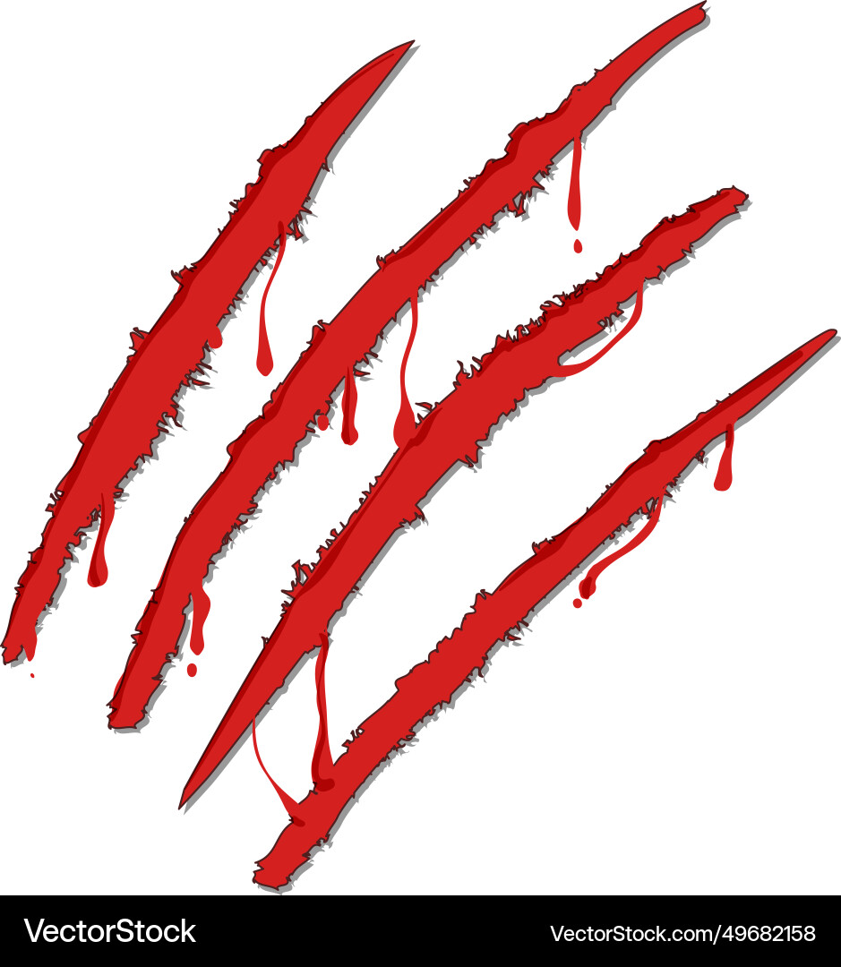Texture claw scratch cartoon Royalty Free Vector Image