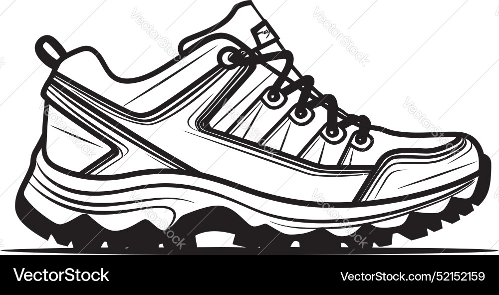 Adventure seeker outdoor shoe iconic logo Vector Image