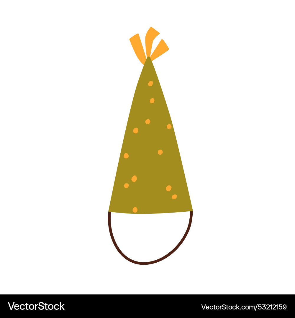 Birthday party hat cone cap festive pointy Vector Image