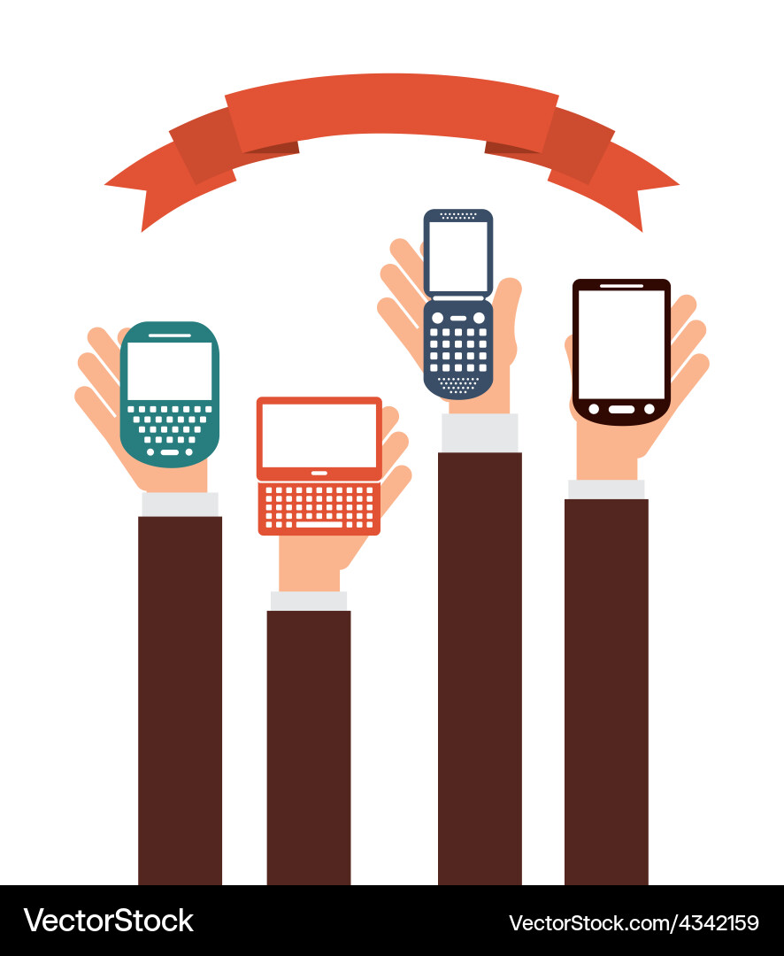 Cell phone Royalty Free Vector Image - VectorStock