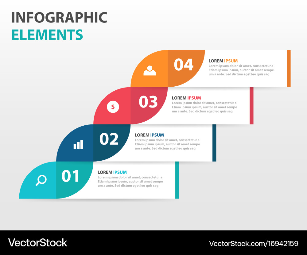 Colorful label business timeline infographics Vector Image