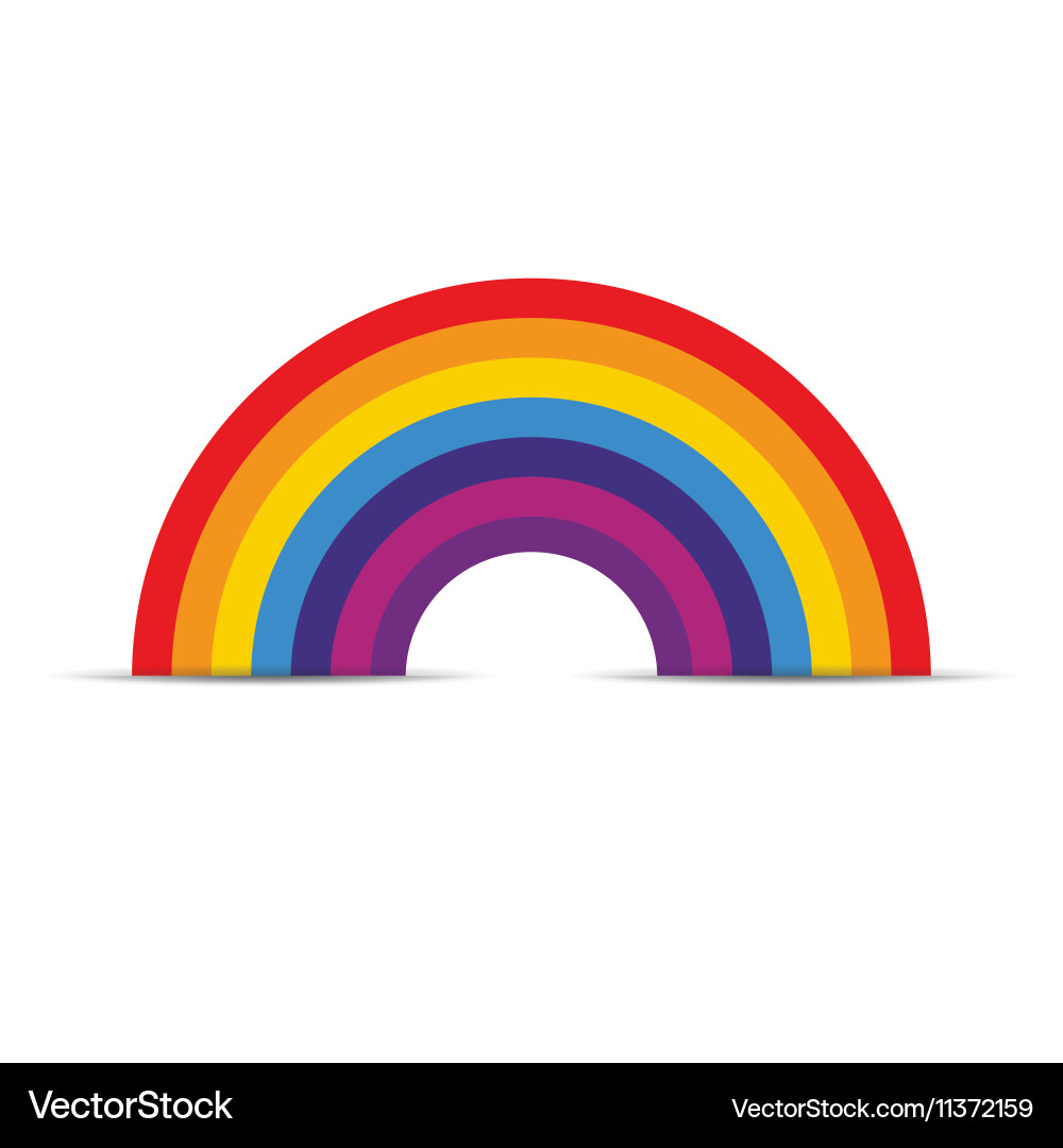 Colorful Rainbow Icon Royalty Free Vector Image