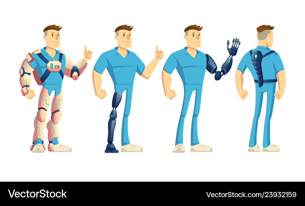 Future prosthesis for disabled people Royalty Free Vector