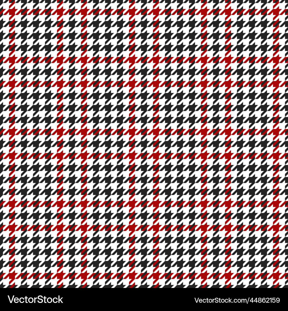 Houndstooth Tartan Check Fabric Royalty Free Vector Image