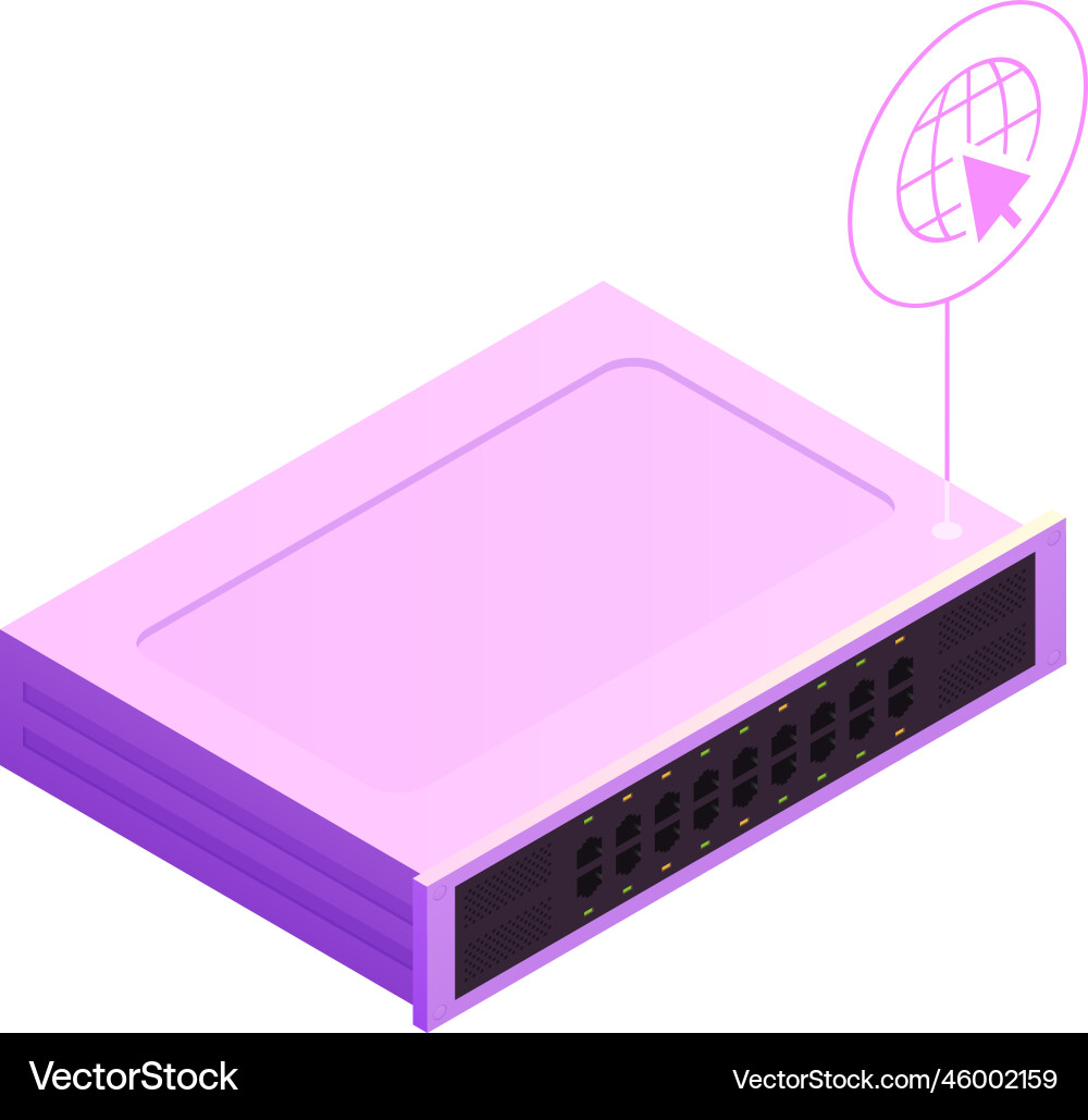 Internet access point composition Royalty Free Vector Image