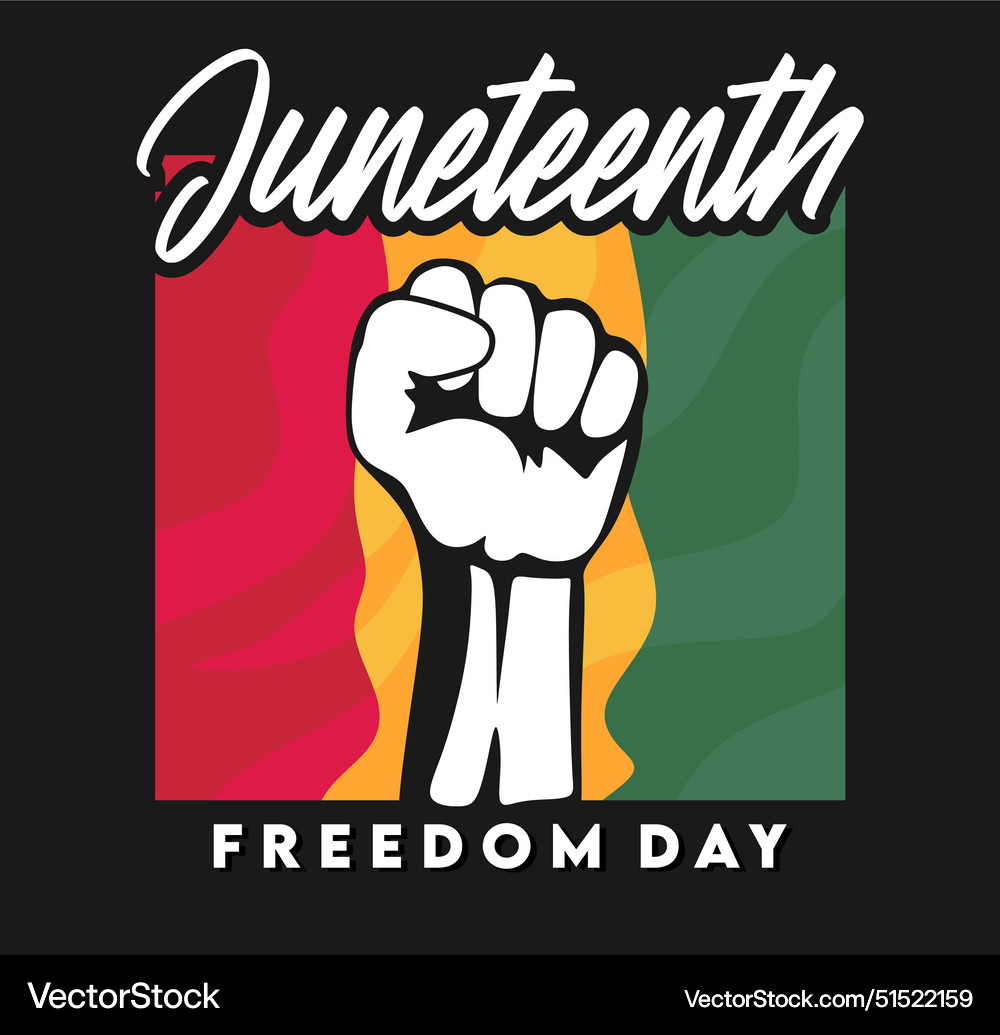 Juneteenth freedom day celebration Royalty Free Vector Image