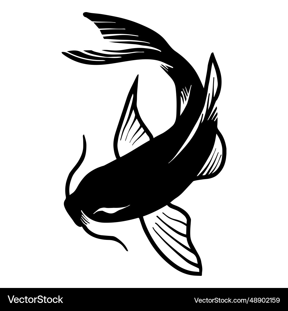 Koi fish tattoo Royalty Free Vector Image - VectorStock