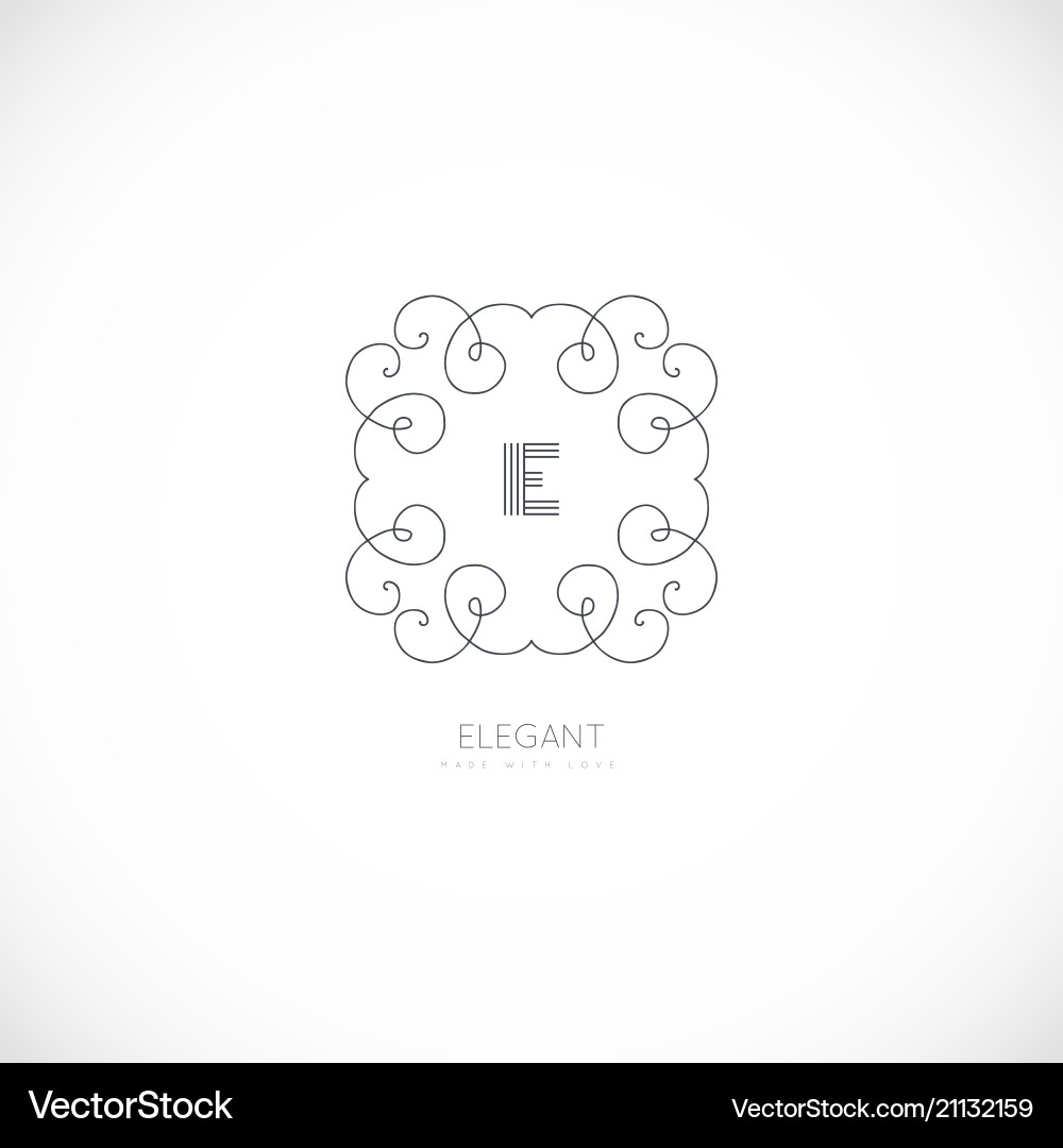 Luxury monogram logo Royalty Free Vector Image