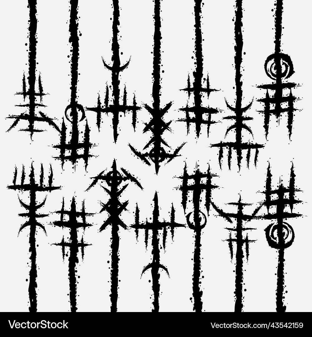 Norse Rune Symbol Pattern Royalty Free Vector Image