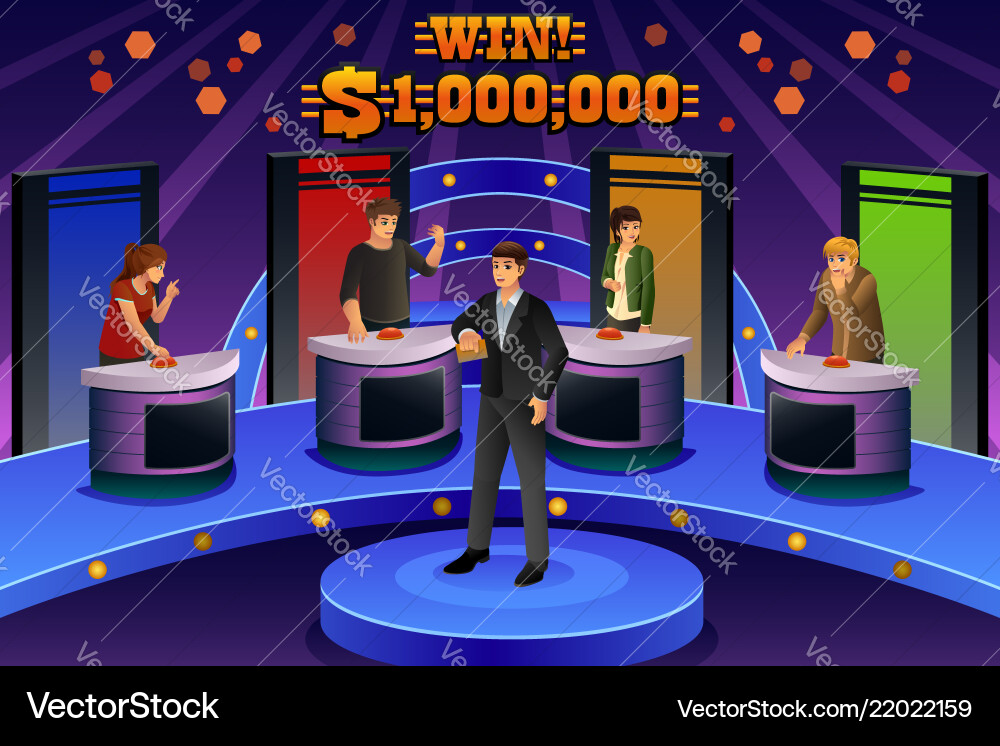People on game show Royalty Free Vector Image - VectorStock