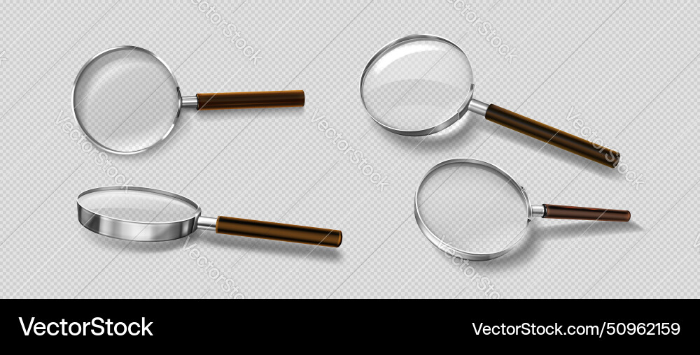 Realistic magnify glass to zoom and search Vector Image