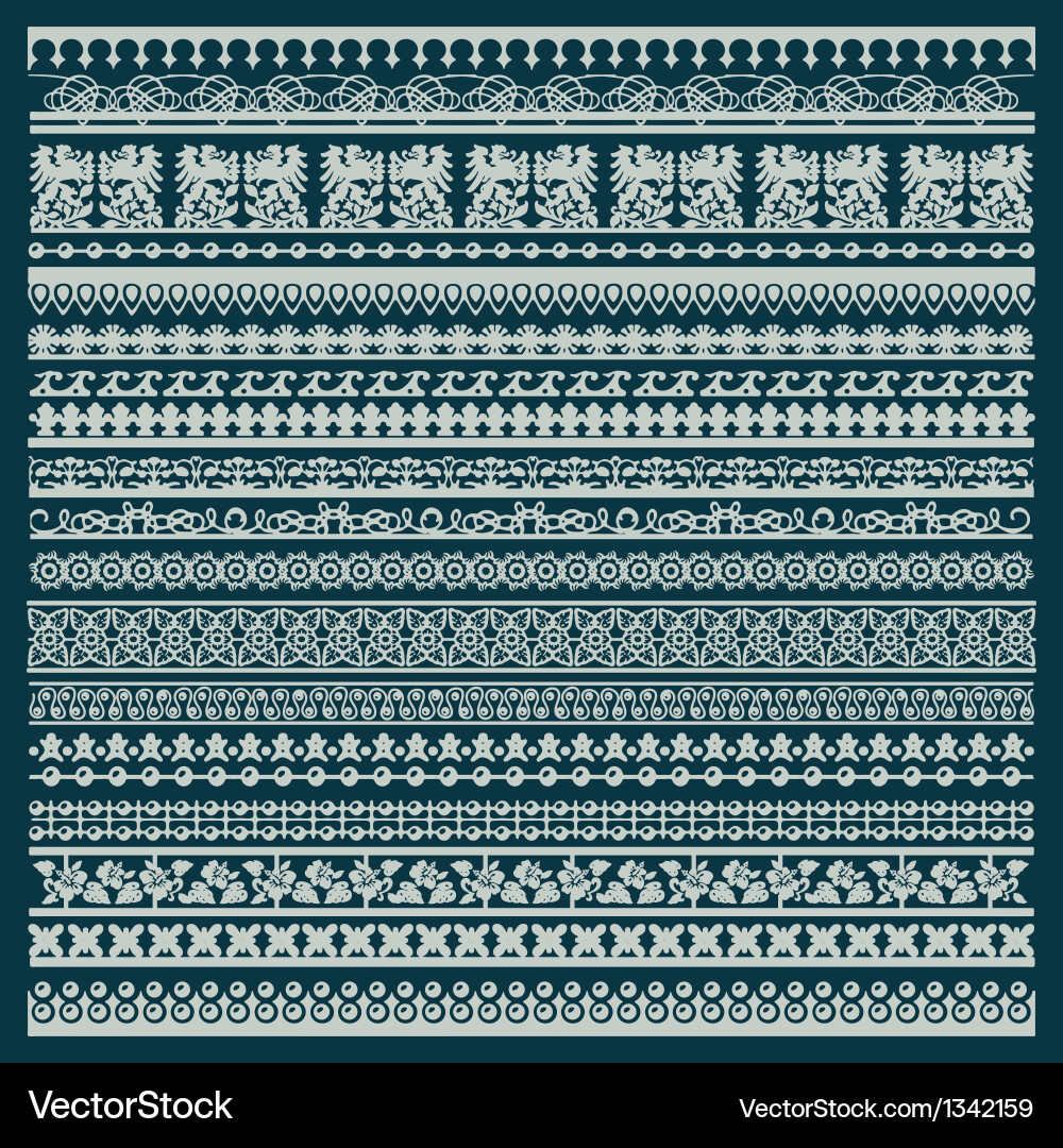 Set of lace trims Royalty Free Vector Image - VectorStock