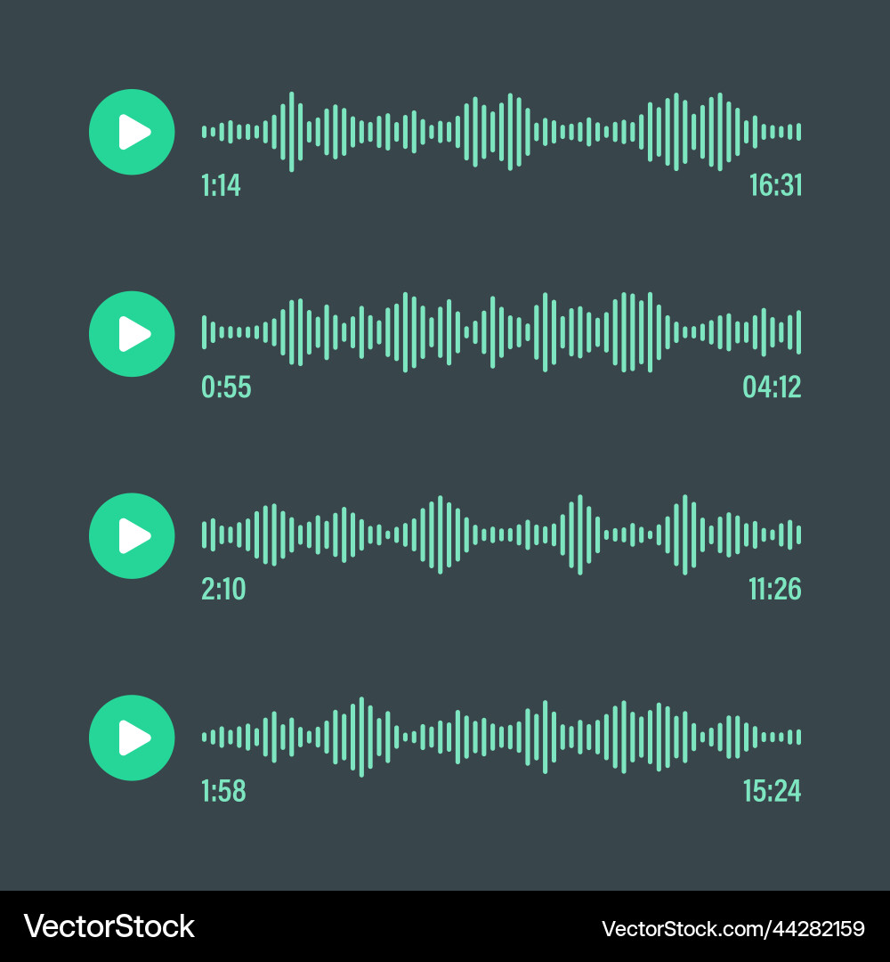 Voice message social media chat conversation Vector Image