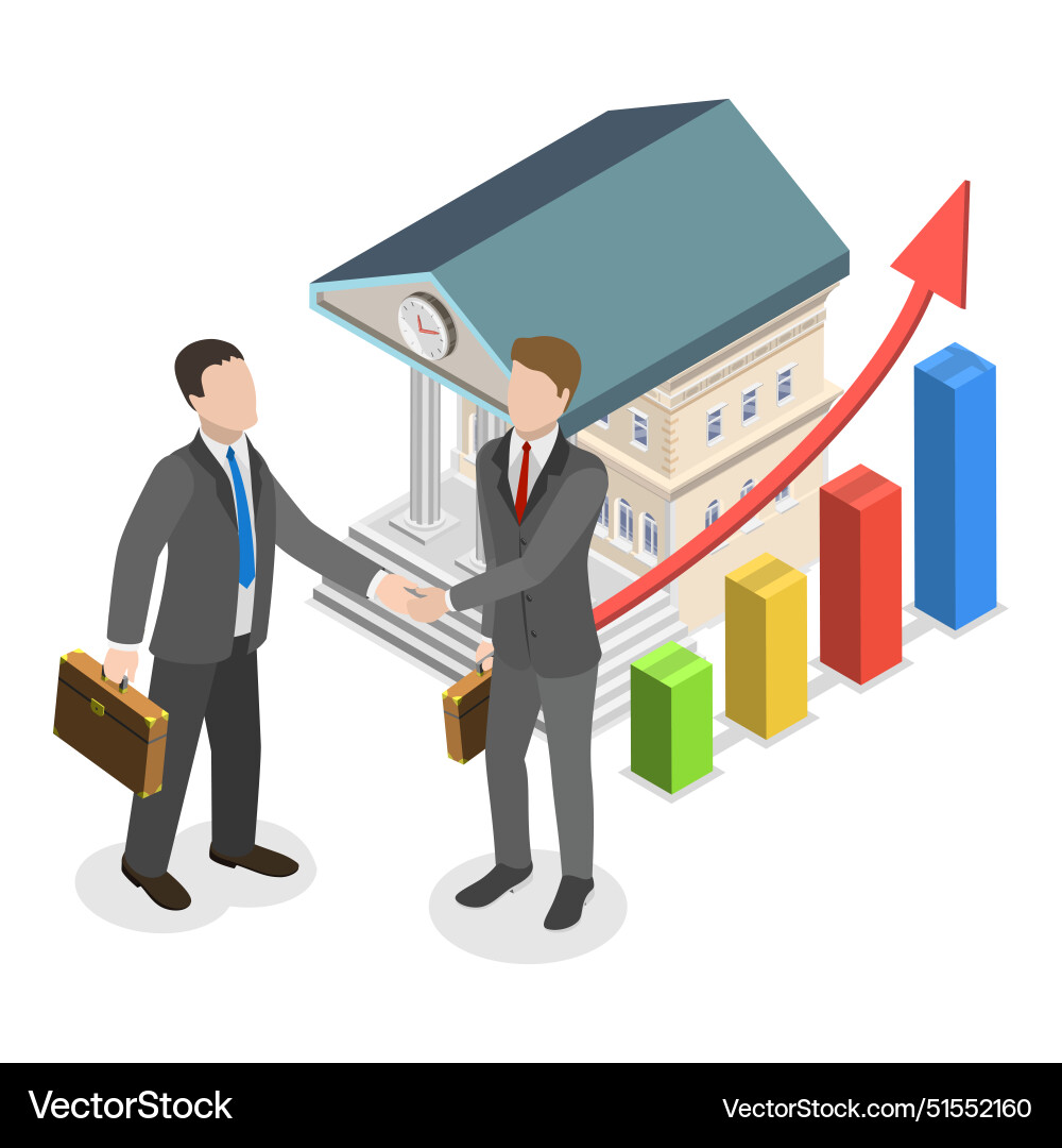 3d isometric flat of csr - corporate Royalty Free Vector