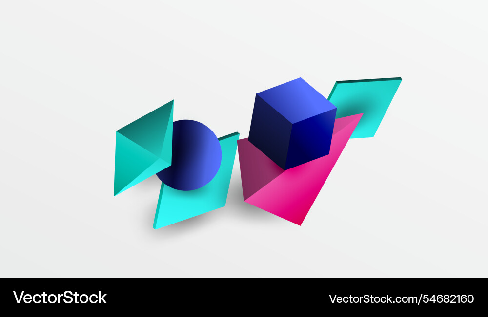 Abstract design showcasing isometric cubes Vector Image