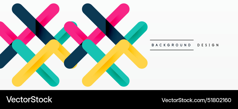 Colorful lines with shadows geometric background Vector Image