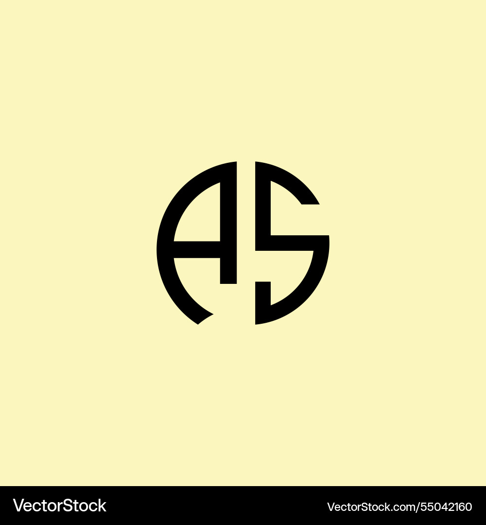 Creative rounded initial letters as logo Vector Image