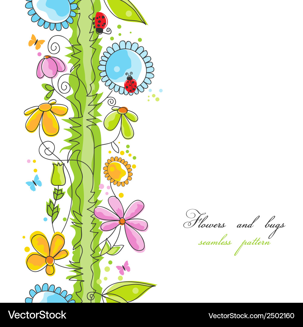Cute floral borders Royalty Free Vector Image - VectorStock