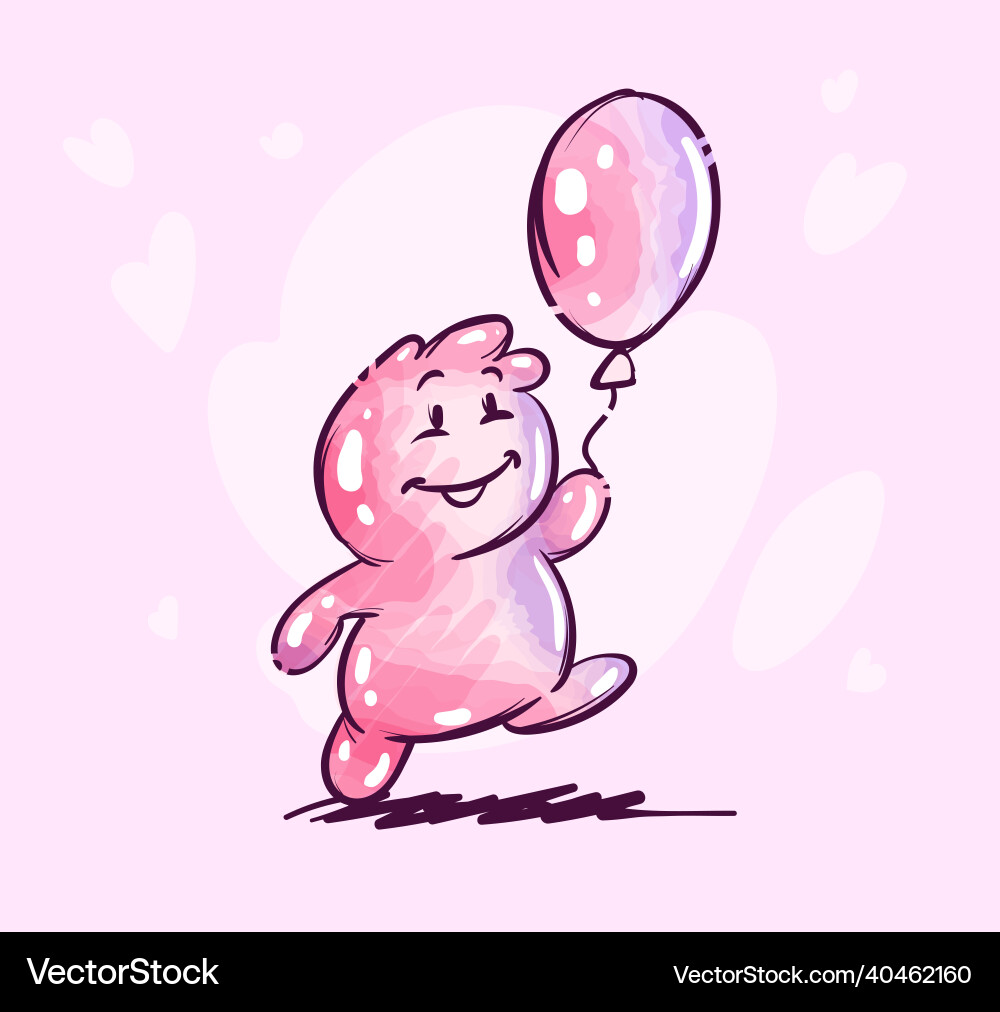 Funny character walking Royalty Free Vector Image
