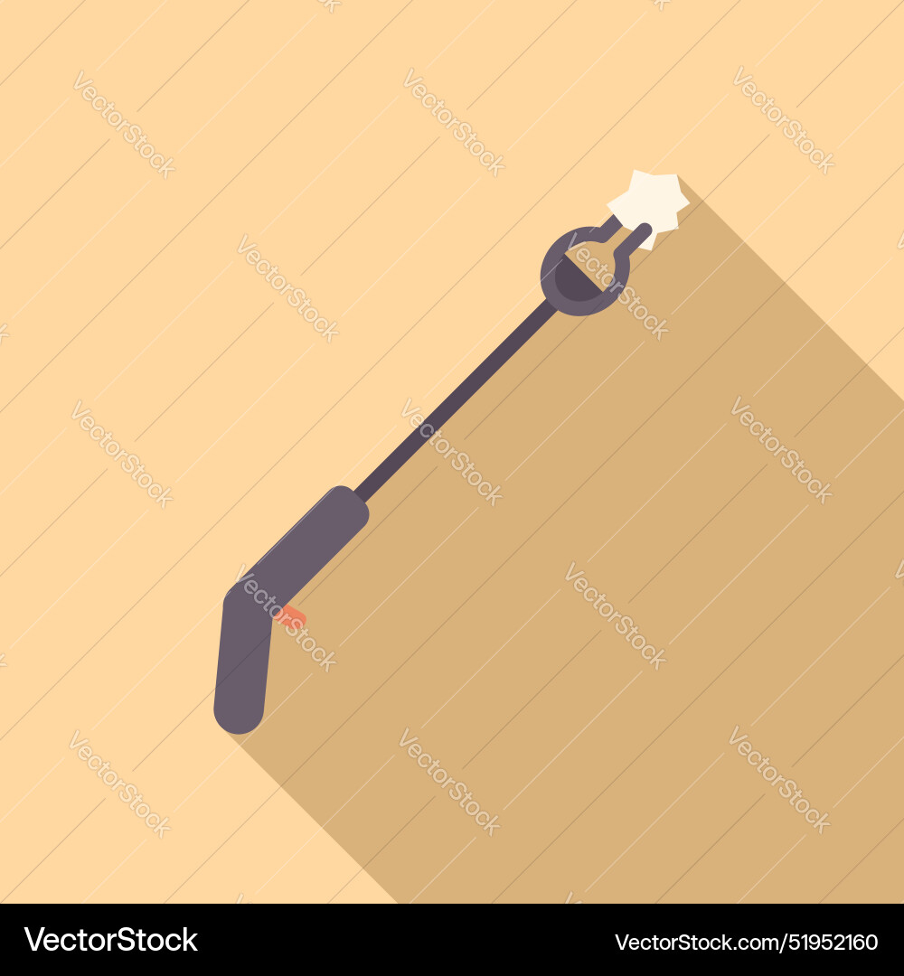 Gas torch burning with blue flame on yellow Vector Image