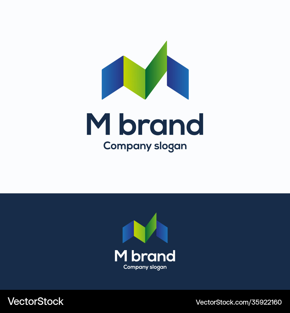 M brand Royalty Free Vector Image - VectorStock