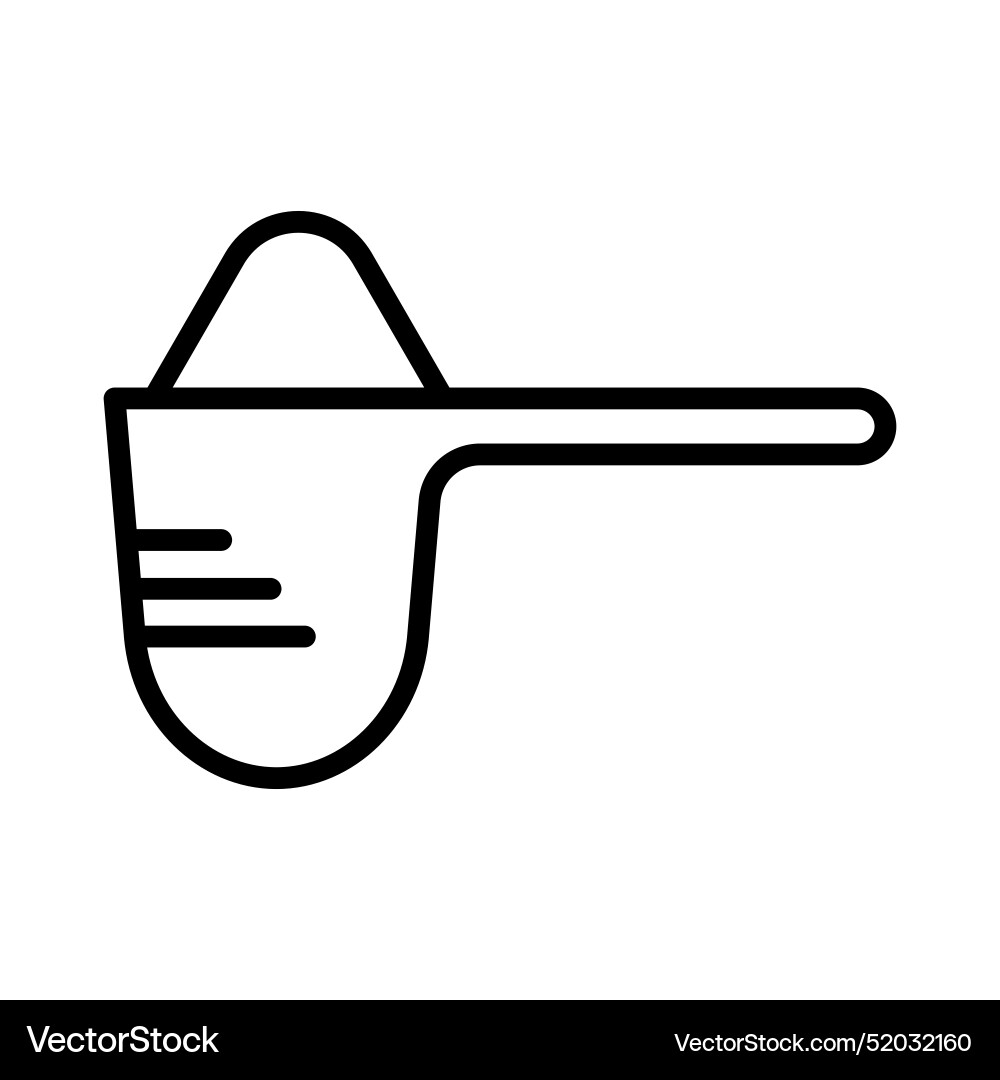 Scoop icon linear logo mark in black and white Vector Image