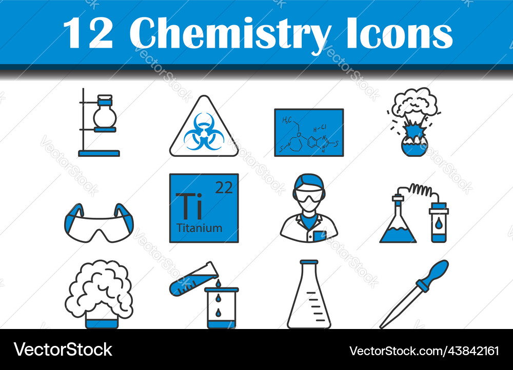 Chemistry icon set Royalty Free Vector Image - VectorStock