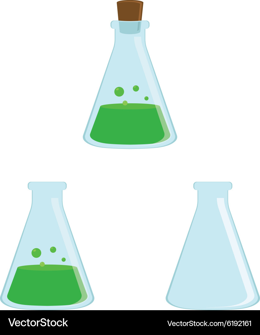 Flasks set Royalty Free Vector Image - VectorStock