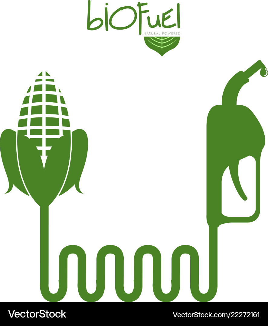 Green biofuel concept image Royalty Free Vector Image