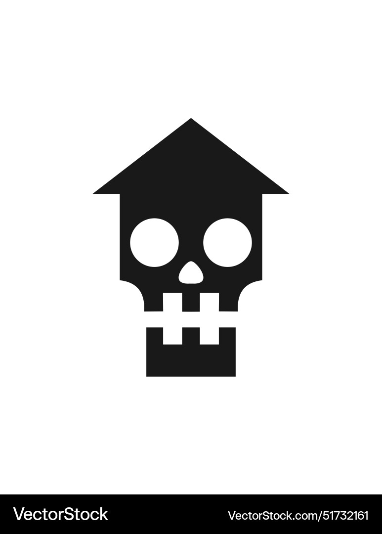 House skull logo Royalty Free Vector Image - VectorStock