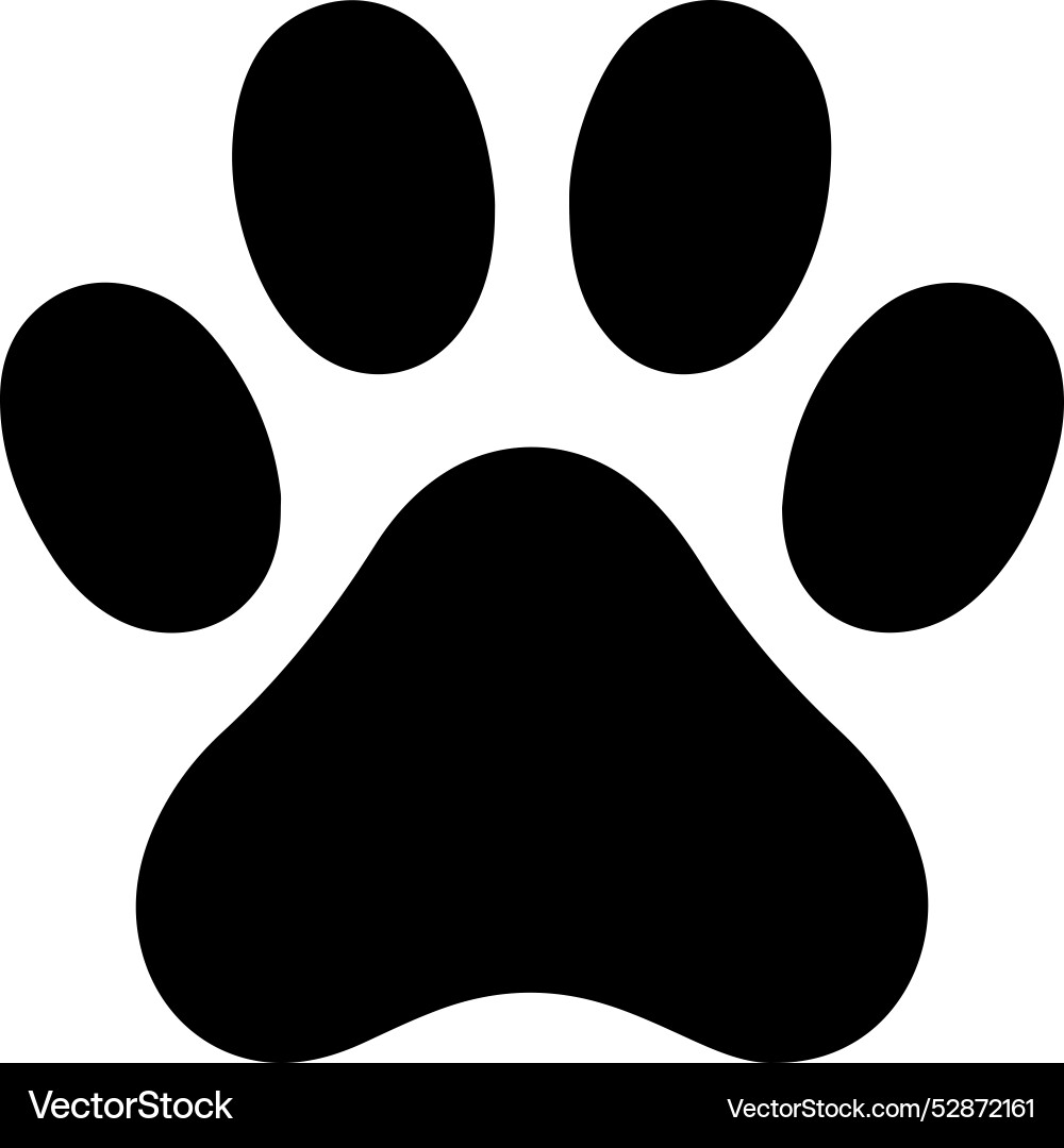 Paw print art icons and graphics Royalty Free Vector Image