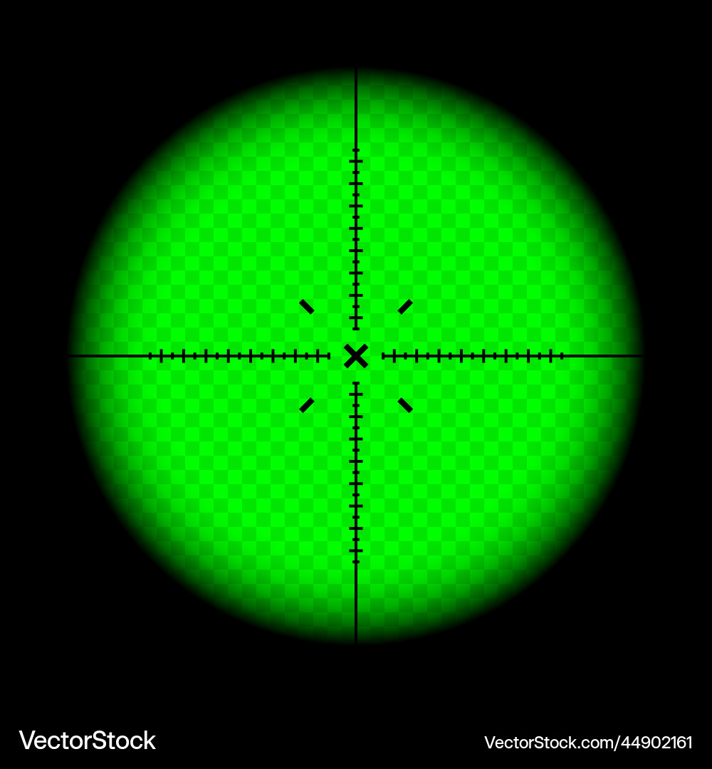 Weapon night sight sniper rifle optical scope Vector Image