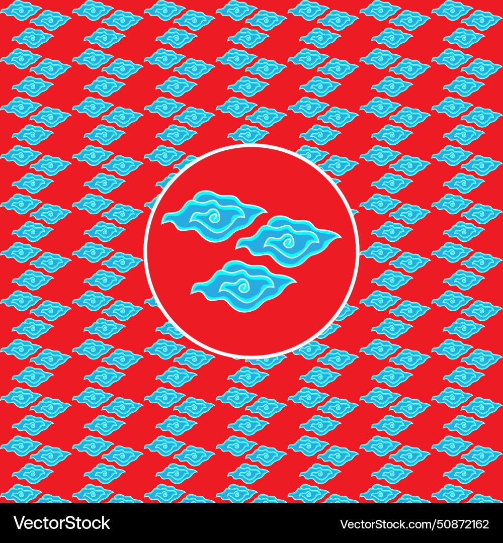 Batik mega mendung contrast Royalty Free Vector Image