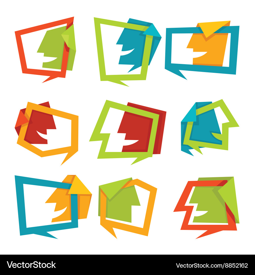 Face banners Royalty Free Vector Image - VectorStock