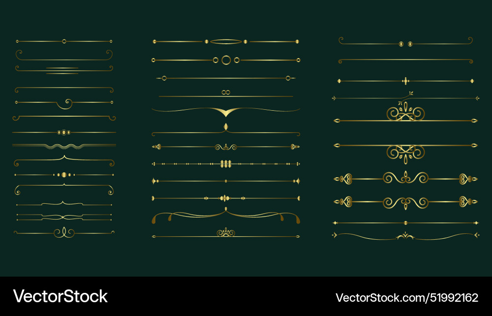 Floral decorative ornamental divider pack Vector Image