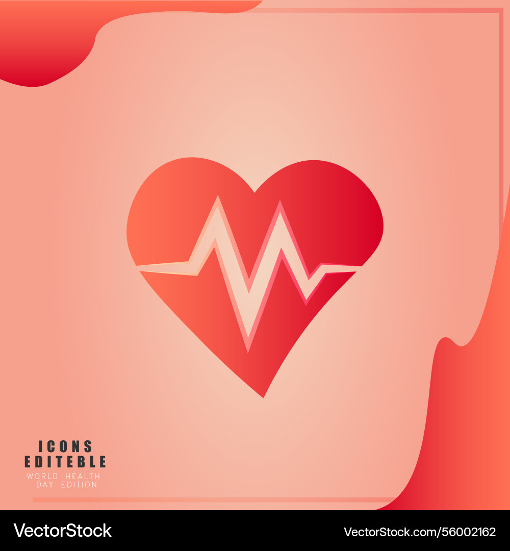 Heartbeat medical icon Royalty Free Vector Image
