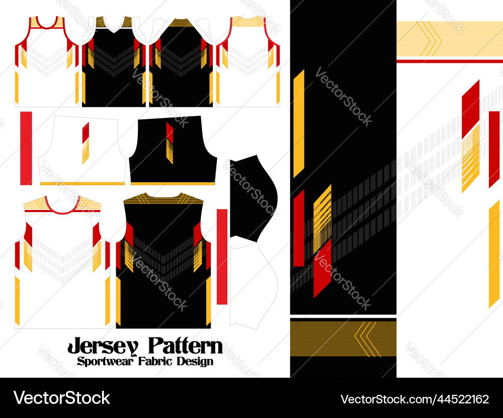 Jersey apparel sport wear sublimation pattern 37 Vector Image
