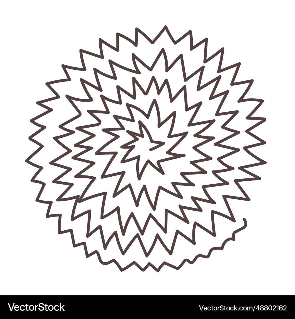 Round abstract hand drawn pattern Royalty Free Vector Image