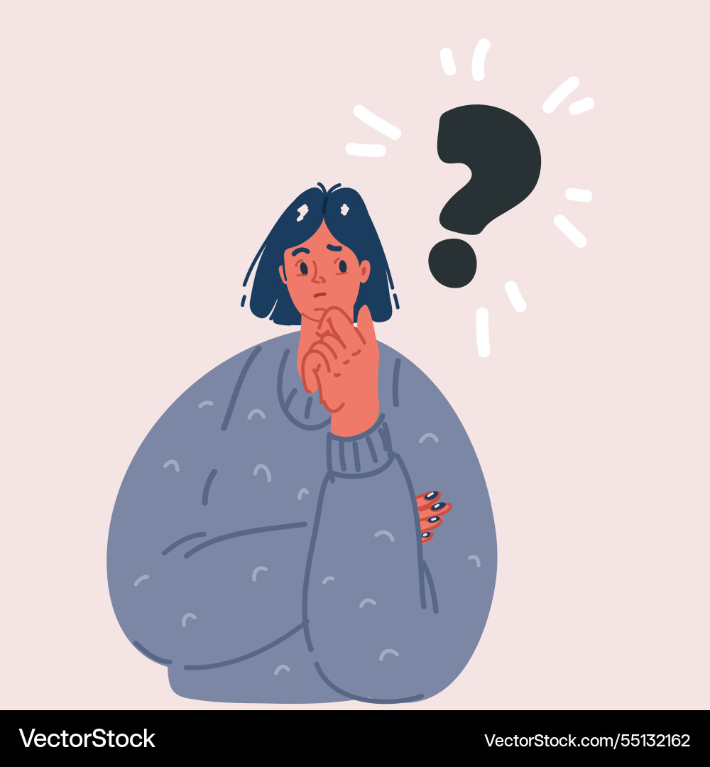 Thinking Girl Cartoon Vector Images (over 11,000)