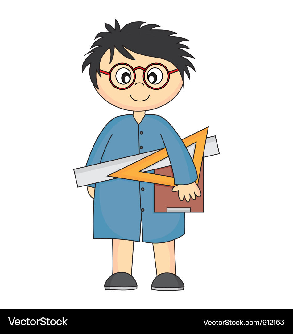 Architecture student Royalty Free Vector Image