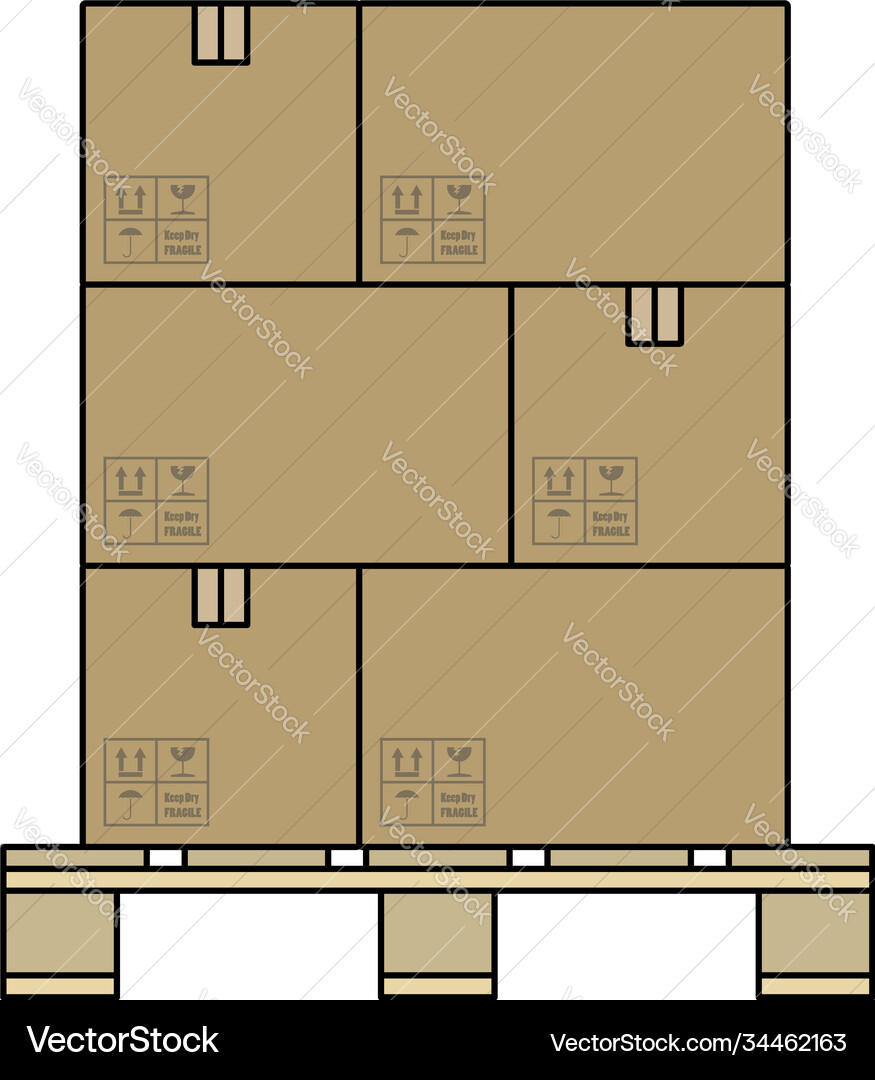Cardboard package box icon Royalty Free Vector Image