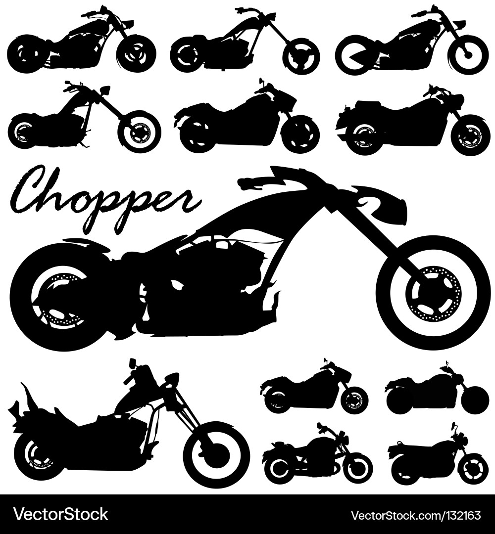 Chopper motorcycles Royalty Free Vector Image - VectorStock