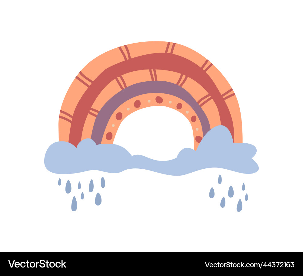 Cute rainbow cartoon Royalty Free Vector Image