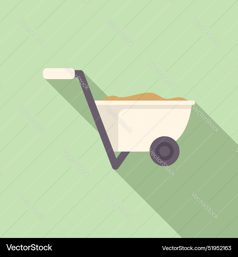 Full wheelbarrow standing on one wheel Royalty Free Vector