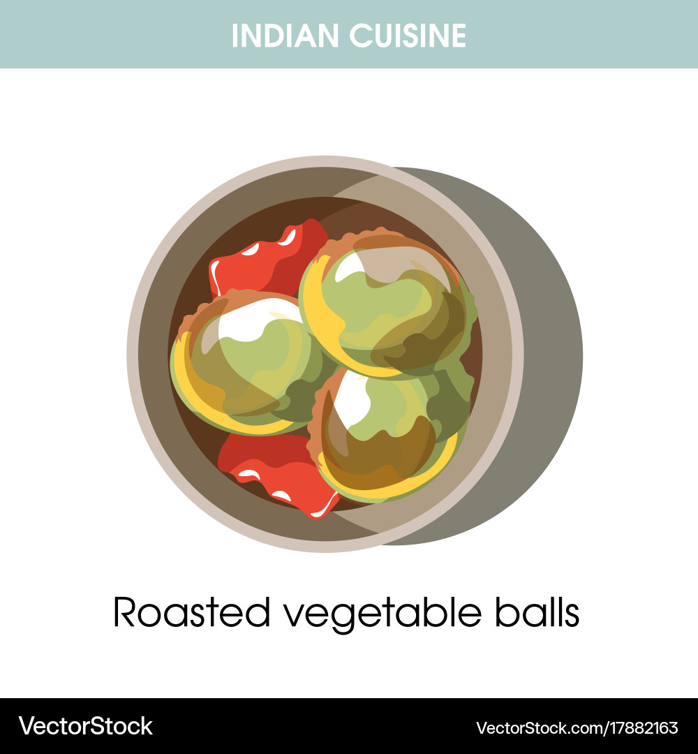 Indian cuisine roasted vegetable balls traditional
